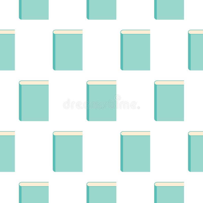 Seamless Pattern with Nice Books Flat Style. Stock Vector ...