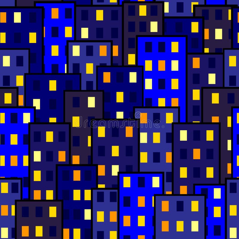 Seamless Night City House Pattern Stock Illustrations – 722 Seamless ...