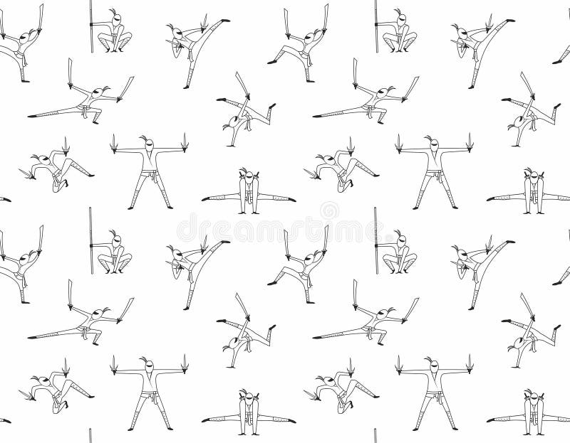 Seamless Ninja Pattern Stock Illustrations – 451 Seamless Ninja Pattern ...