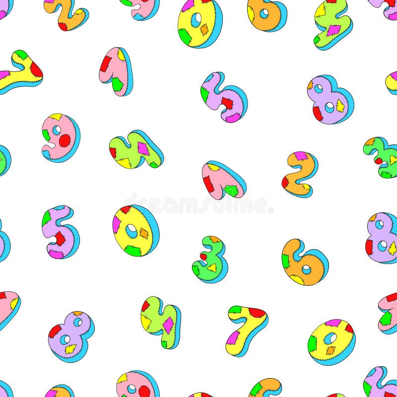 Numbers Set in Colored Balls. Stock Vector - Illustration of ...