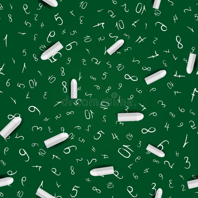 Seamless Pattern with Numbers for School Design Stock Illustration ...