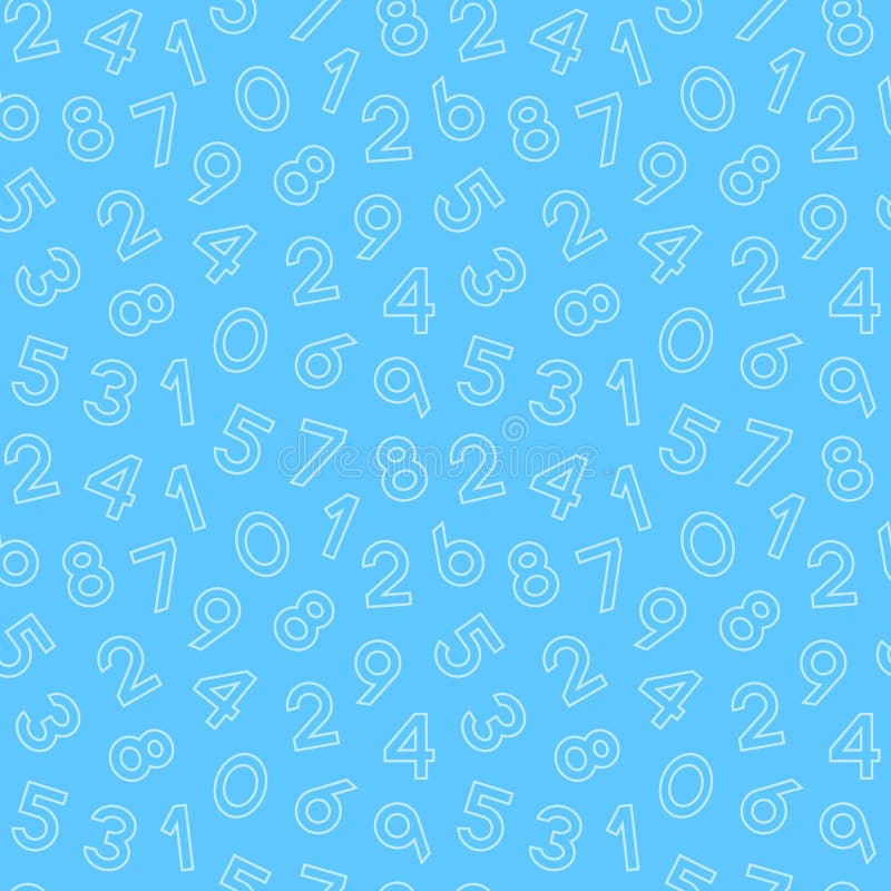 Seamless Pattern with Numbers Stock Vector - Illustration of design ...
