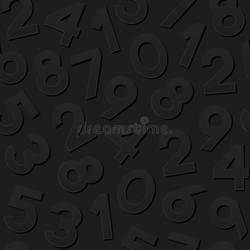 Seamless Pattern with Numbers Stock Vector - Illustration of pattern ...