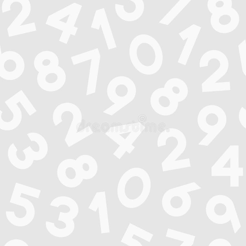 Seamless Pattern with Numbers Stock Vector - Illustration of sign ...