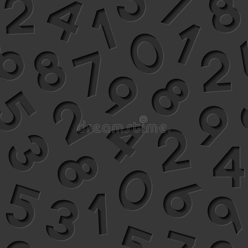 Seamless Pattern with Numbers Stock Vector - Illustration of concept ...