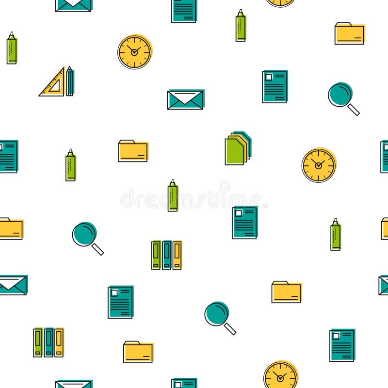 Thin Line Business Office White Seamless Pattern Stock Illustrations ... Thin Line Business Office White Seamless Pattern Stock Illustrations ...