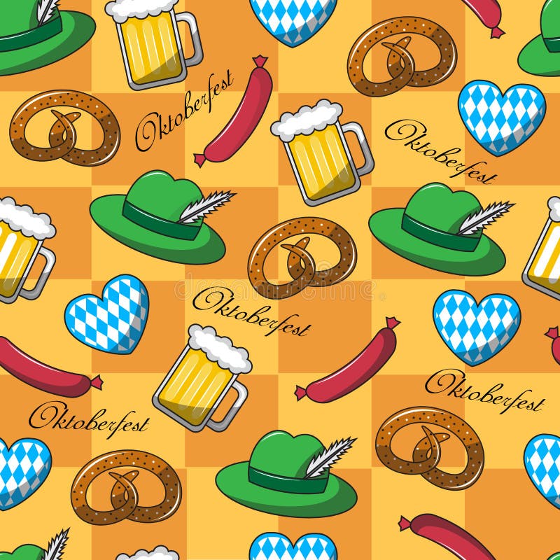 Oktoberfest pattern editorial photography. Illustration of alcohol ...