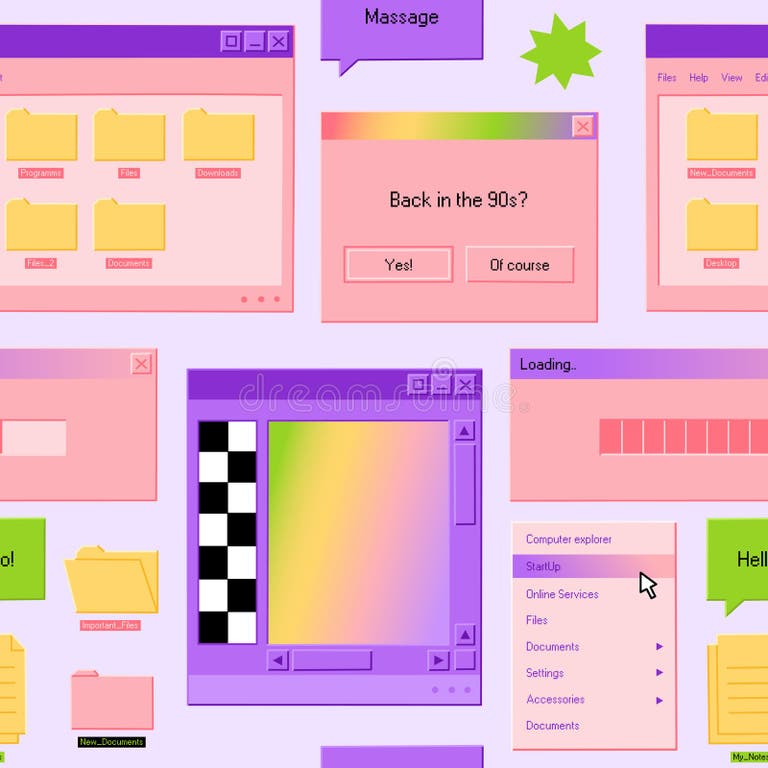 Old User Interface Windows Stock Illustrations – 317 Old User Interface ...