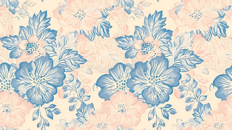 Seamless Pattern Old-Fashioned Floral Lace Stock Illustration ...
