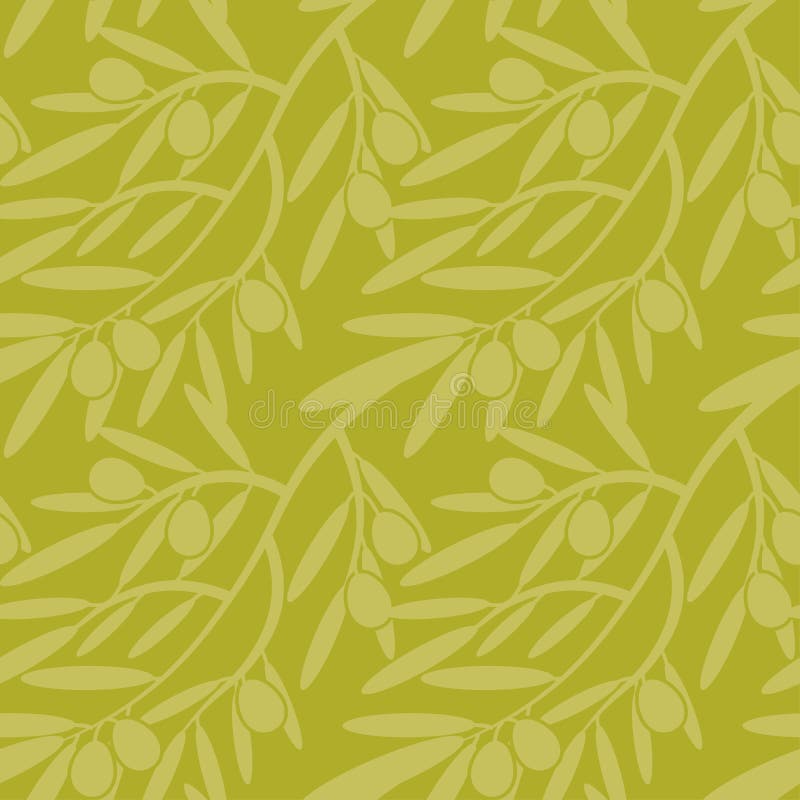 Seamless Pattern with Olive Branches. Decorative Texture B Stock Vector ...