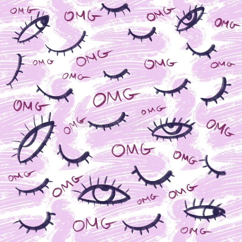 Seamless pattern OMG stock illustration. Illustration of bohemian ...