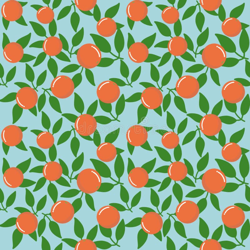 Seamless Pattern Orange Background Stock Illustration - Illustration of ...
