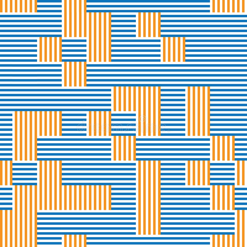 Seamless Pattern with Orange and Blue Segments Stock Vector ...