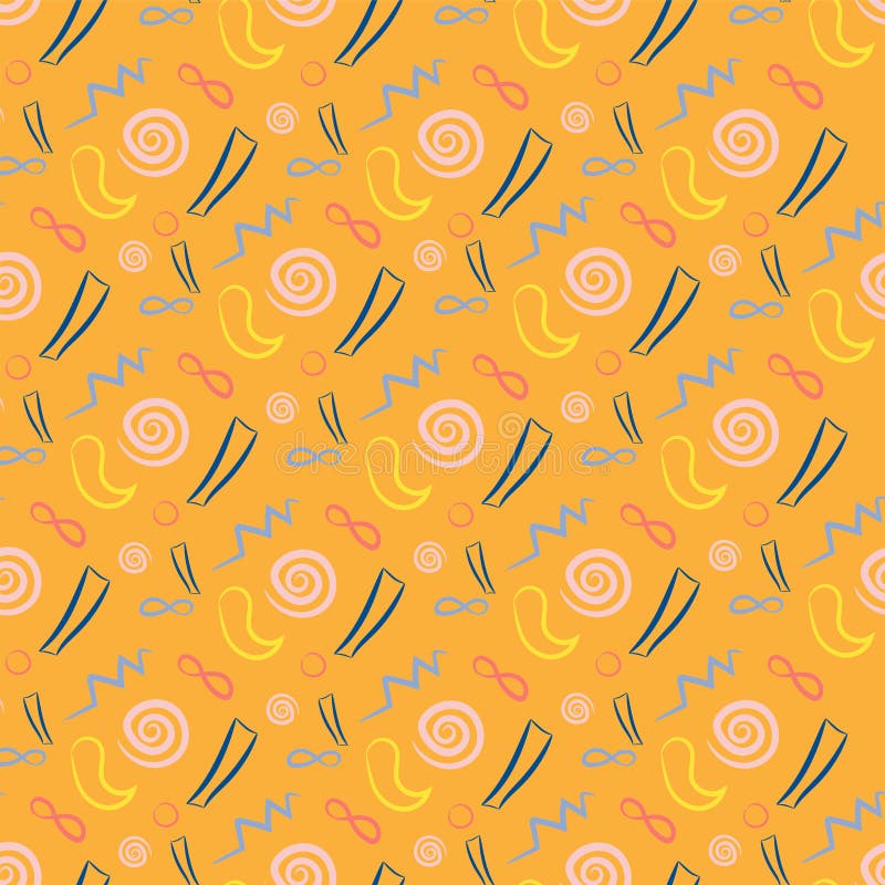 Seamless Pattern of Orange Color Stock Vector - Illustration of sign ...