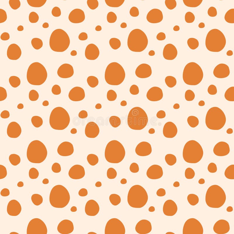 A Seamless Pattern with Orange Dots and a White Background. Stock ...