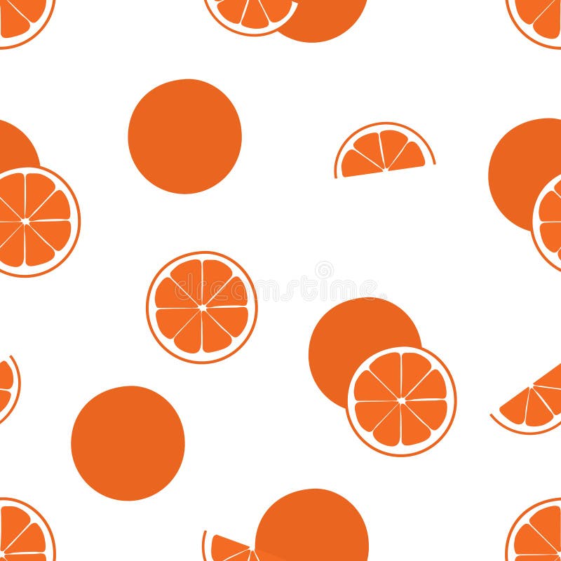 Seamless Pattern of Orange. Stock Vector - Illustration of decorative ...