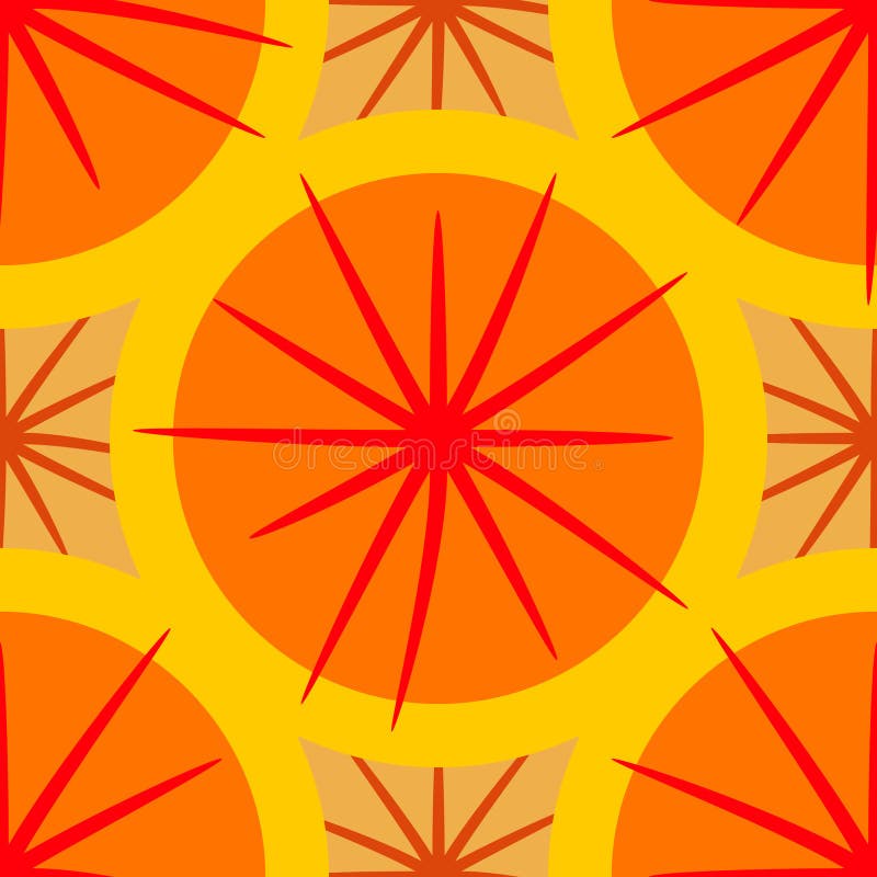 Seamless Pattern with Orange and Yellow Colours, Orange Shapes Stock ...