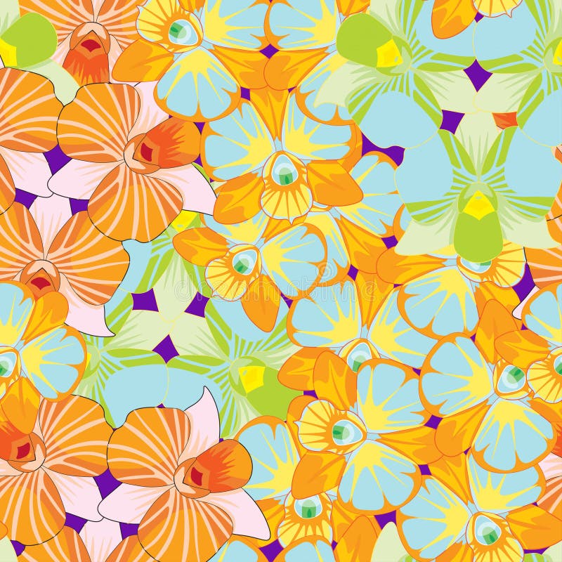 Orchidea Pattern Stock Illustrations – 168 Orchidea Pattern Stock ...