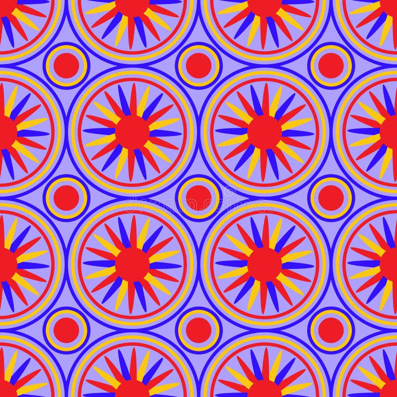 Seamless Pattern with Ordered Arrangement of Abstract Geometric Shapes ...