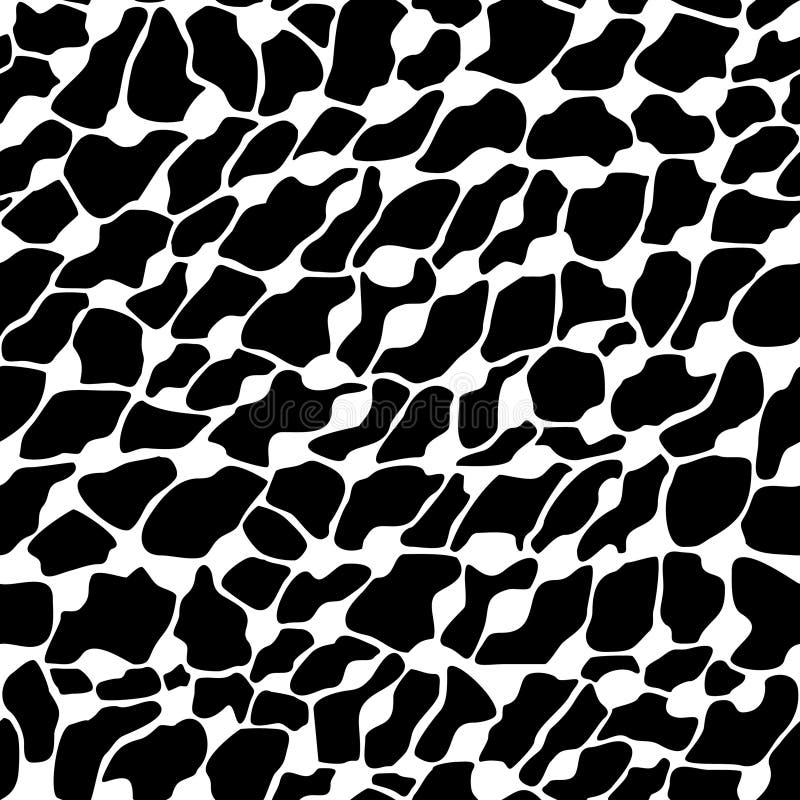 Seamless Pattern with Organic Abstract Motifs in Black and White Stock ...