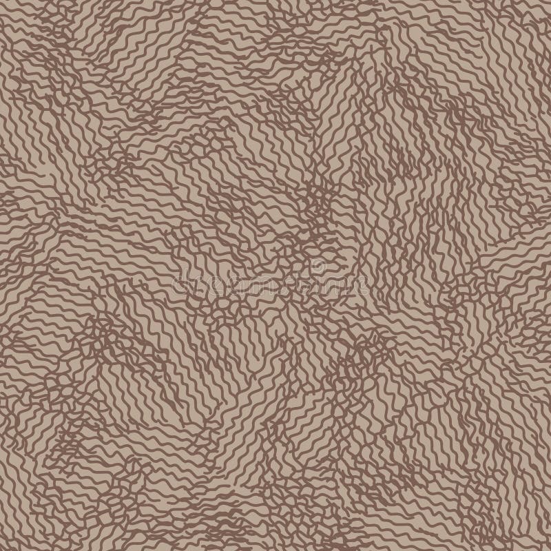 Seamless Pattern in an Organic, Wavy, and Textured Style. Stock ...