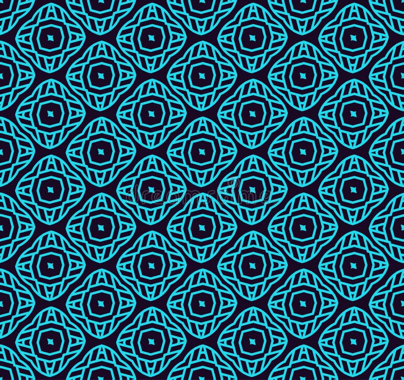 Seamless Pattern Ornament Of Lines And Curls Stock Vector