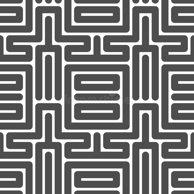 Seamless Pattern. Ornament of Thick Lines. Abstract Background Stock ...