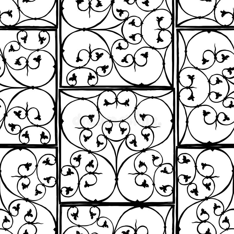 Decorative grate stock vector. Illustration of contour - 32488432