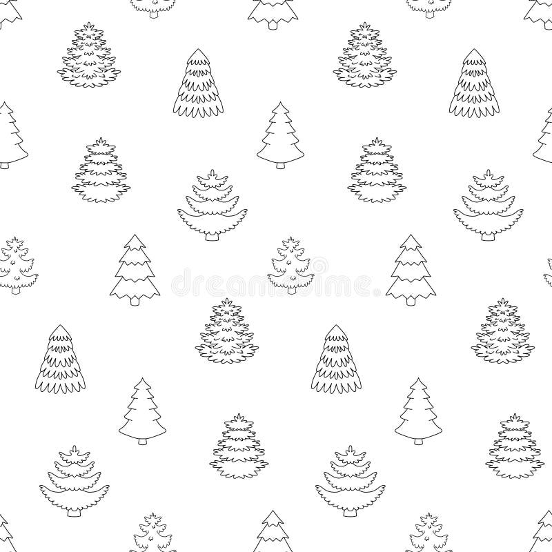 Modern Fir Tree Outline Stock Illustrations – 2,711 Modern Fir Tree ...