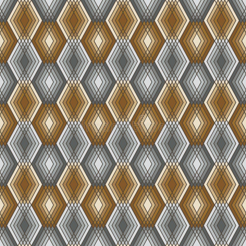 Diamond Outline Pattern in Gold and Silver Stock Vector - Illustration ...