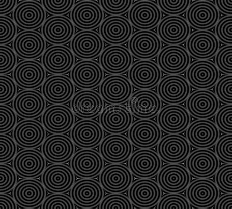 Seamless Pattern of Overlap Black Circles Stock Vector - Illustration ...