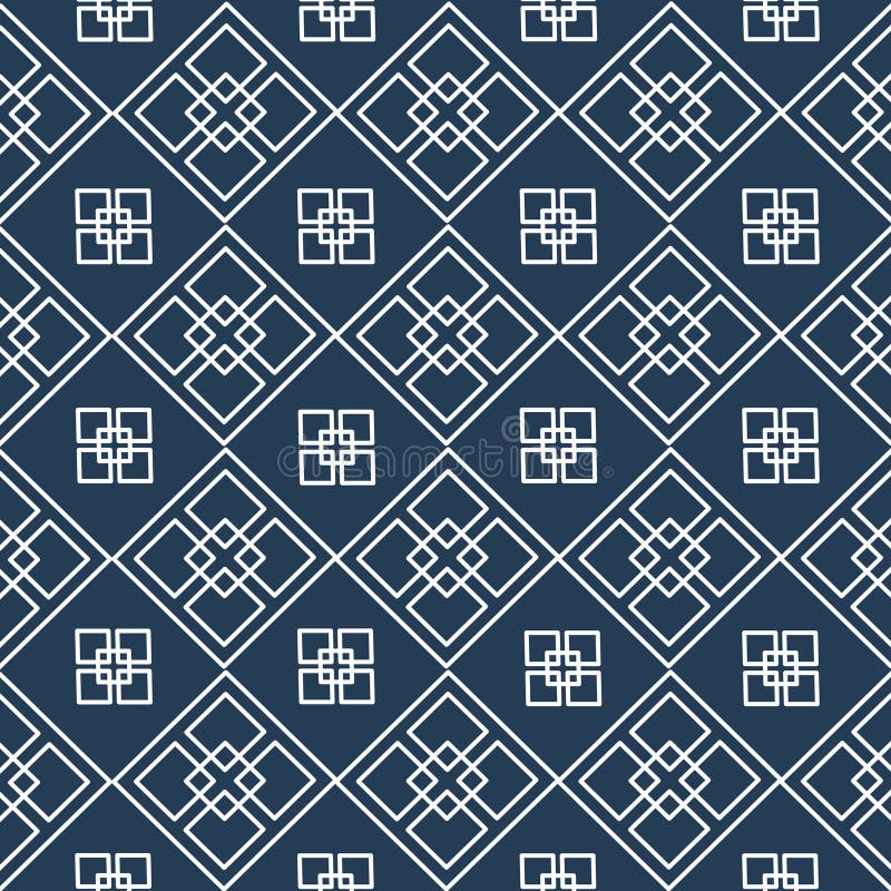 Seamless Pattern Overlapping Cross Squares Ornament. Stock Illustration ...