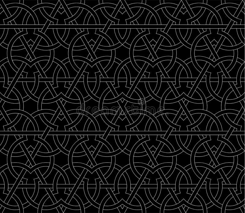 Seamless Pattern With Overlapping Geometric Shapes Forming Abstract