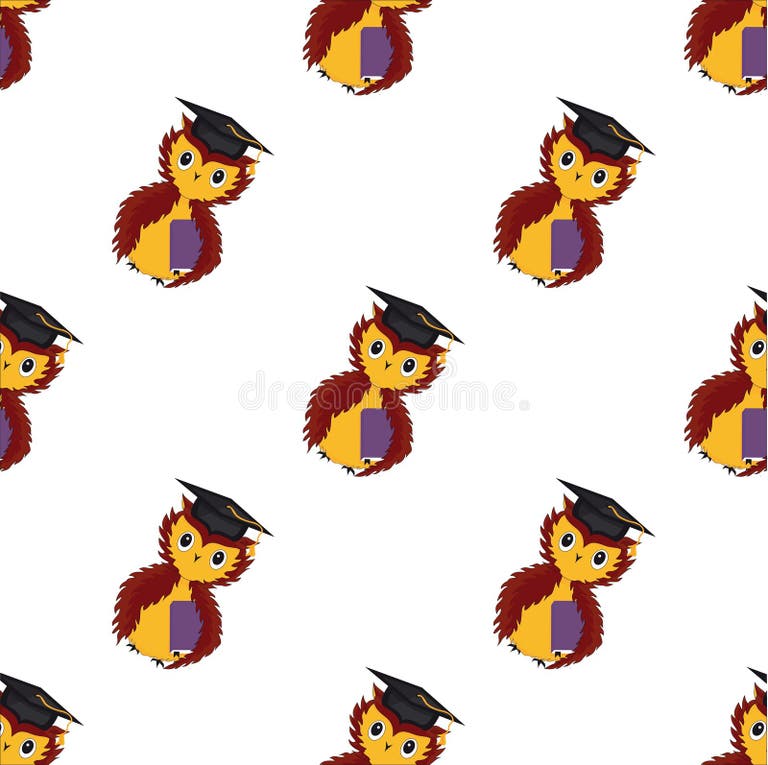 Seamless Pattern. Owls. Vector. Stock Vector - Illustration of back ...
