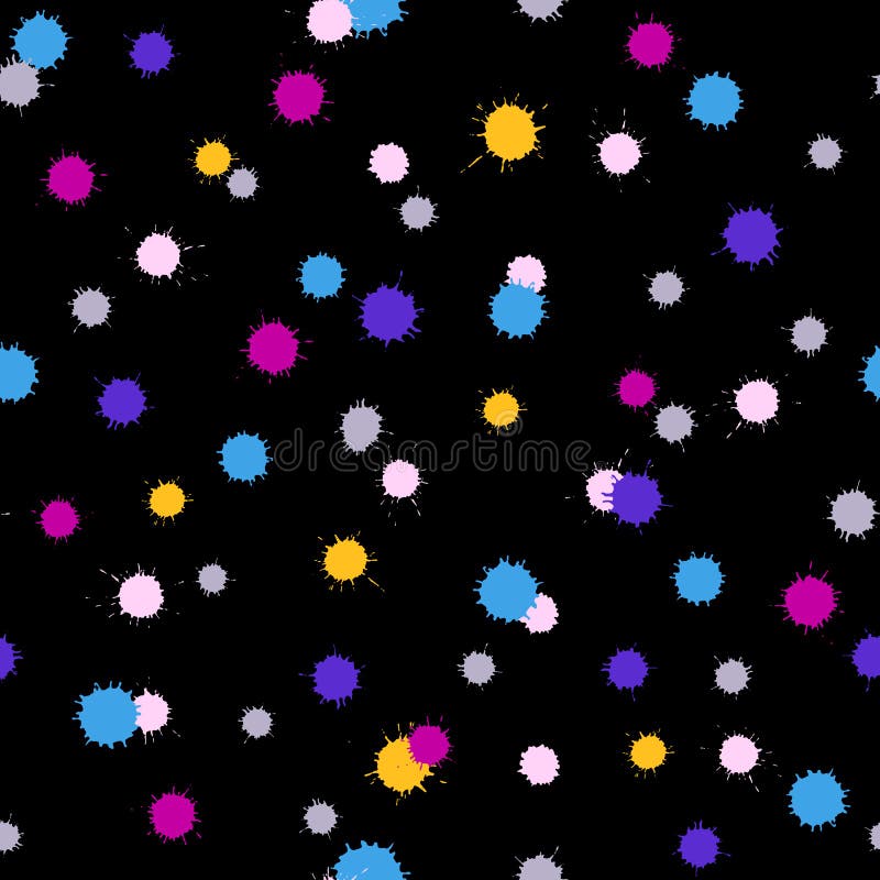 Seamless Pattern with Paint Spots. Vector Illustration Stock Vector ...