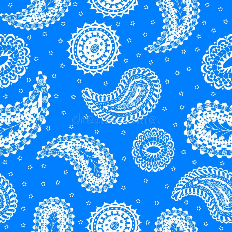 Islamic Paisley Seamless Turquoise Vector Texture Stock Vector ...