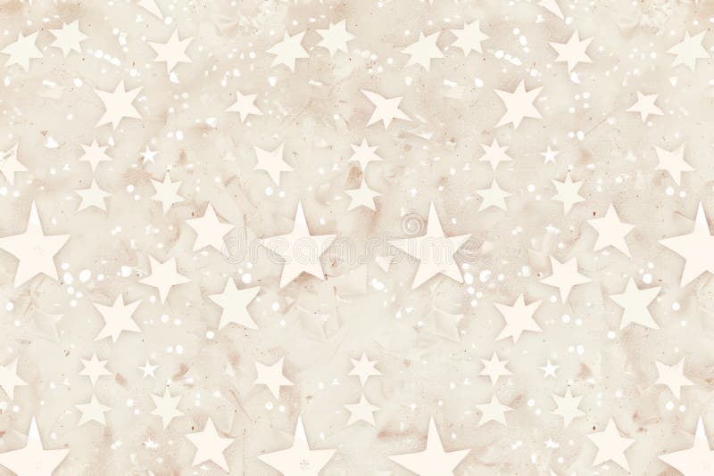 A Seamless Pattern with Pale Beige Stars, Their Delicate Lines Creating ...