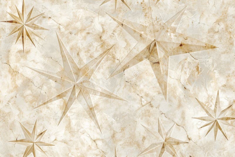 A Seamless Pattern with Pale Beige Stars, Their Delicate Lines Creating ...