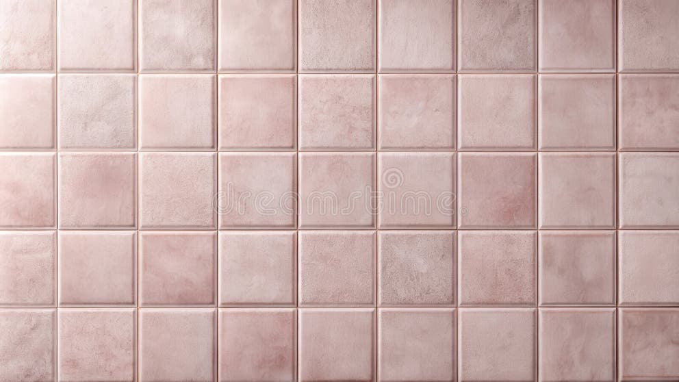 A Seamless Pattern of Pale Pink Square Tiles with Subtle Textured ...