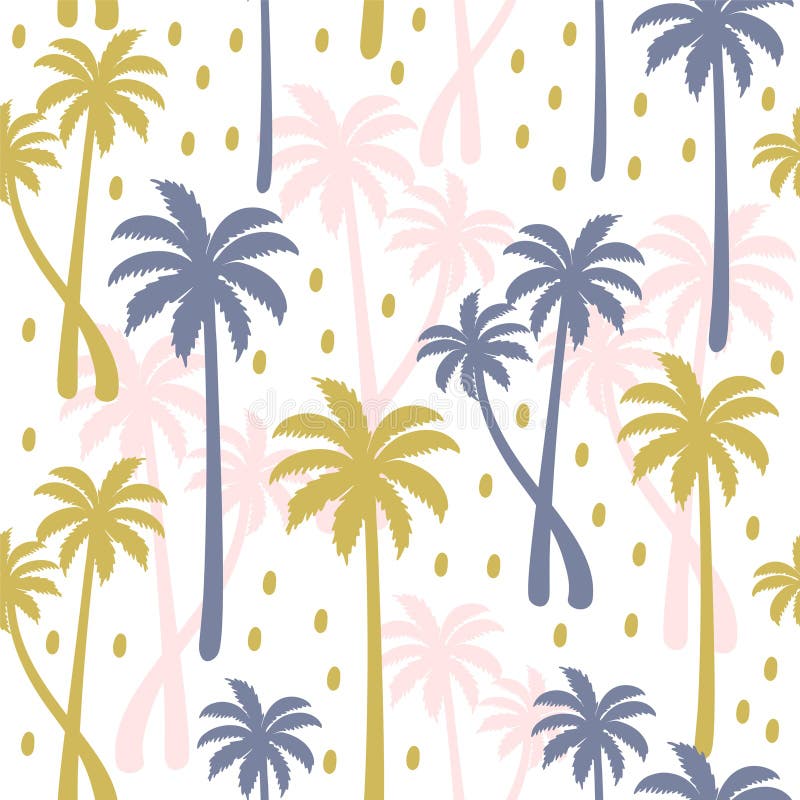Seamless Pattern with Palm. Vector Illustrations Stock Vector ...