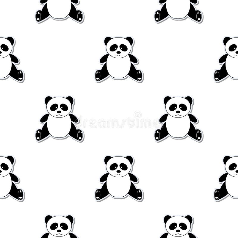 Seamless Pattern with Panda. Endless Background. Good for Postcards ...