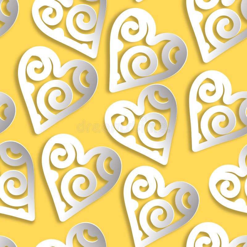 Seamless Pattern Paper White on Yellow Stock Vector - Illustration of ...