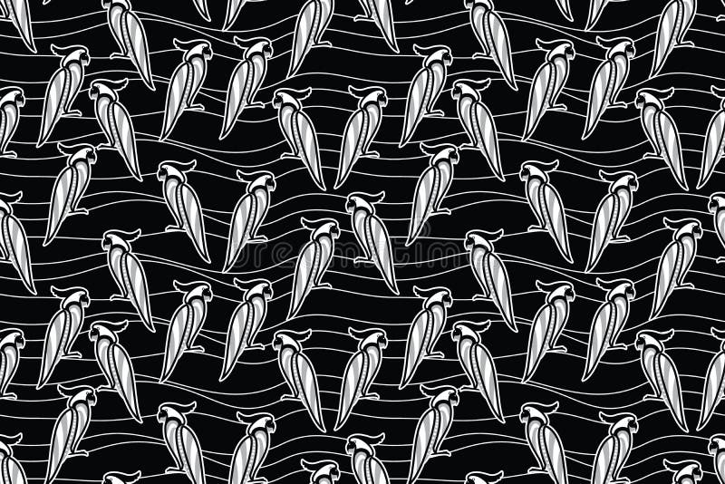 Seamless Pattern with Parrot Bird Vector Stock Vector - Illustration of ...