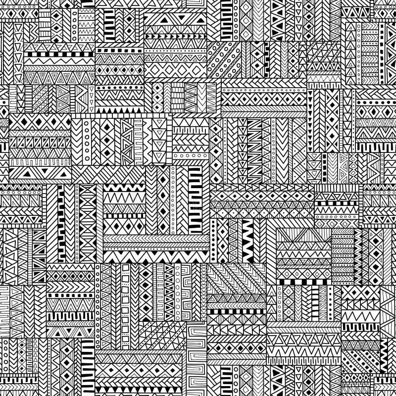 Seamless Pattern of Patchwork. Ethnic and Tribal Motifs. Geometric ...