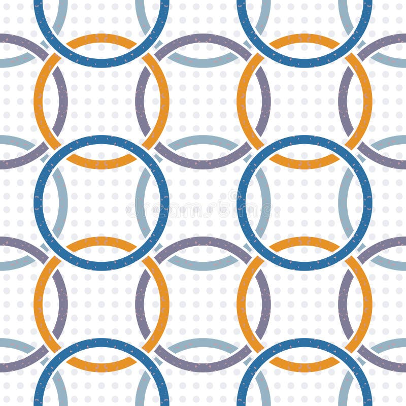 Seamless Pattern with a Pattern of Connected Rings. Continuous Chain of ...