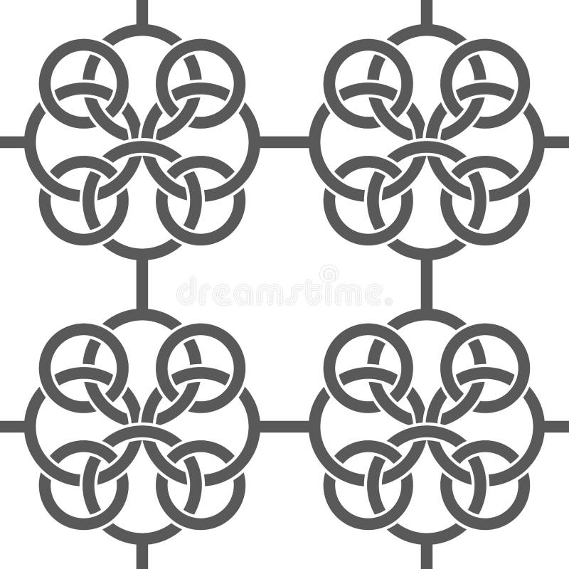 Seamless Pattern with a Pattern of Connected Rings. Continuous Chain of ...