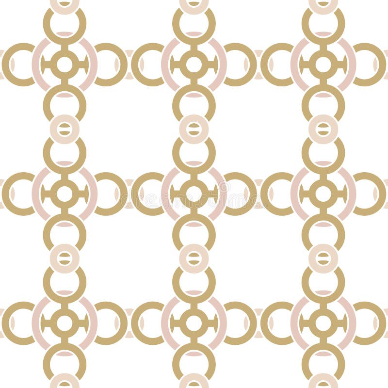 Seamless Pattern with a Pattern of Connected Rings. Continuous Chain of ...