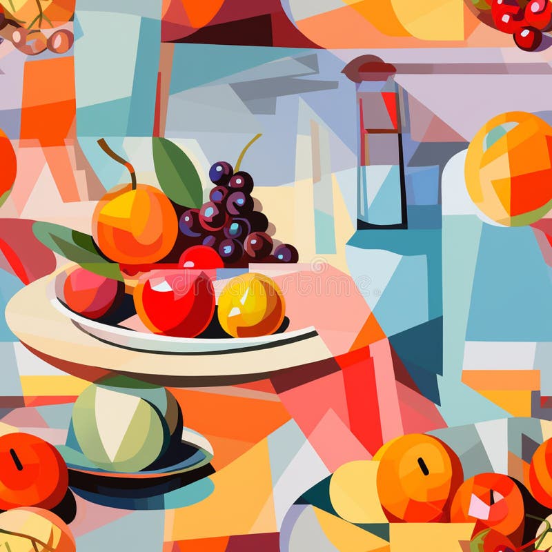 Seamless Pattern by Paul Cezanne S Unique Approach Stock Illustration ...