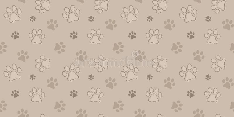Seamless pattern with paws stock vector. Illustration of icon - 309646293