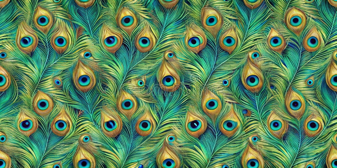 Peacock Seamless Ai Stock Illustrations – 471 Peacock Seamless Ai Stock ...